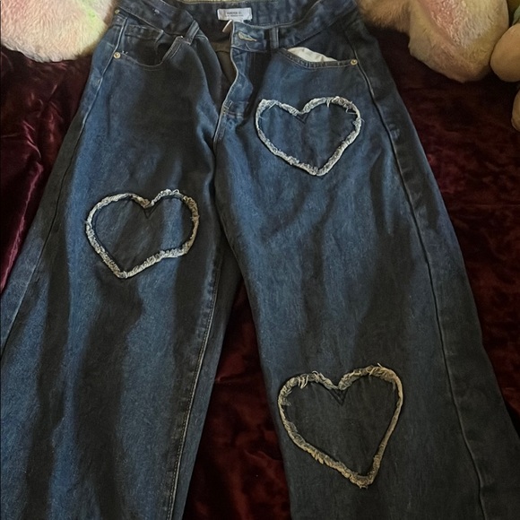 Forever 21 | Jeans | Stylish Blue Heart Patch Women Jeans | Poshmark